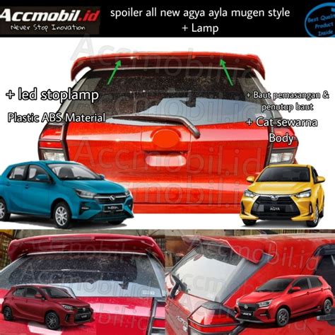 Spoiler all new agya ayla 2023 on mugen model with axia wigo spoiler ...