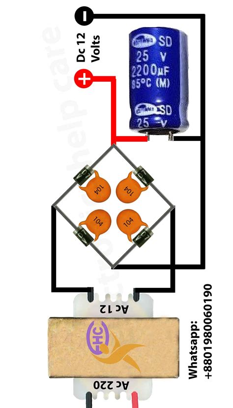 AC To DC Voltage Circuit Diagram With Step Down Transformer