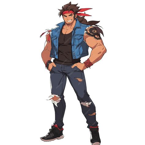 Premium Photo Male Character Set Reference For Anime Muscular Build