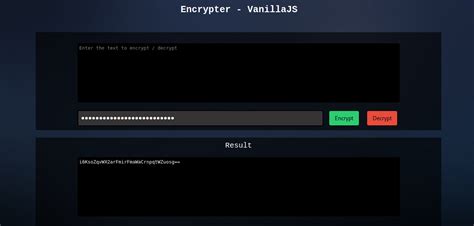 GitHub R Shavd VanillaJsEncrypter The Password Protected String Encrypter Tool Written In