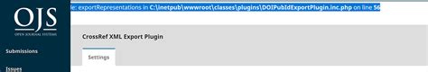 error in doi export plugin in ojs 3 1 software support pkp