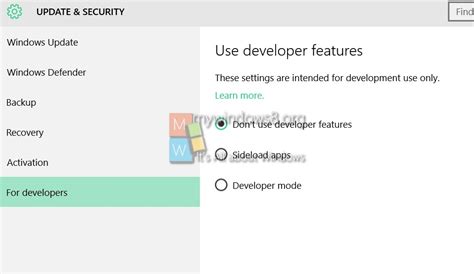 Enable Developer Mode
