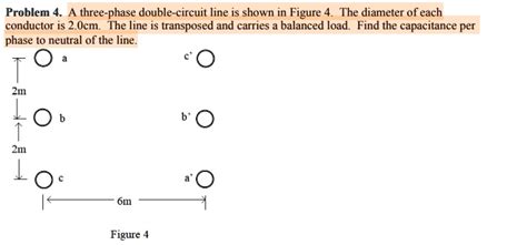 Problem 4 A Three Phase Double Circuit Line Is Shown In Figure 4 The Diameter Of Each