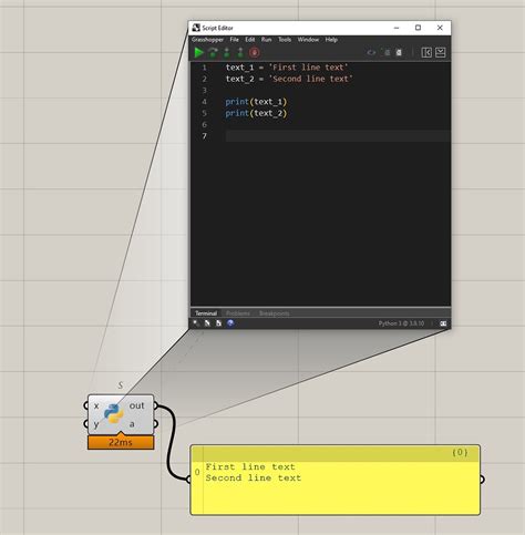 Python 3 Output Text Single Index Grasshopper Developer McNeel Forum