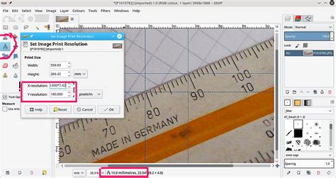 Setting The Cms In Gimp Using A Ruler In The Photo 2018 — Help And Support — Setting The Cms In Gimp Using A Ruler In The Photo 2018 — Help And Support —