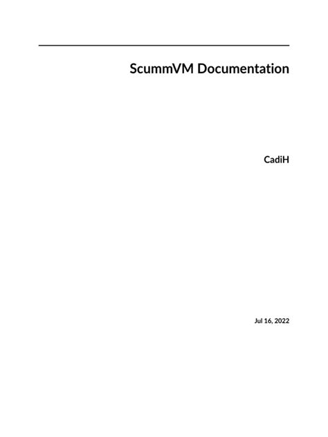 Scummvm Manual Latest Pdf