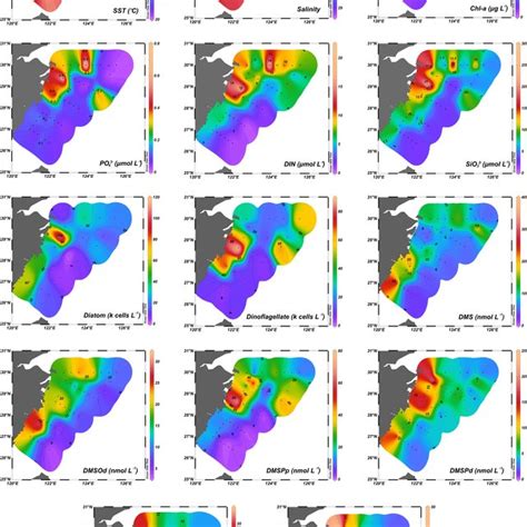Surface Distribution Of Surface Seawater Temperature Sst Salinity