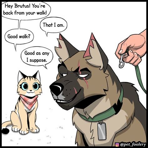 Artist Illustrates True Animal Friendship Between Pixie And Brutus And
