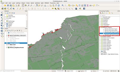 Path Analysis With Vector Data Using QGIS CUOSGwiki