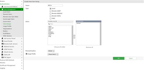Technical Tip How To Configure 802 1x On The Fort Fortinet Community