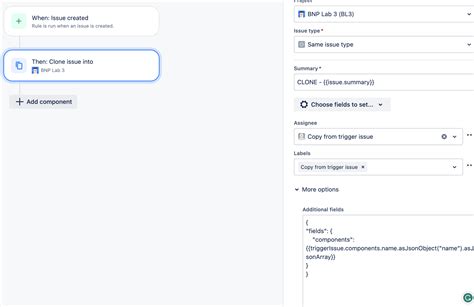 how to copy components from source issue to destination when cloning