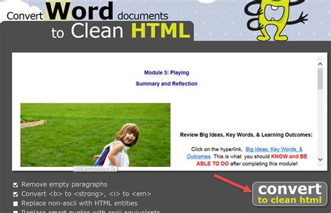 Clean Up HTML
