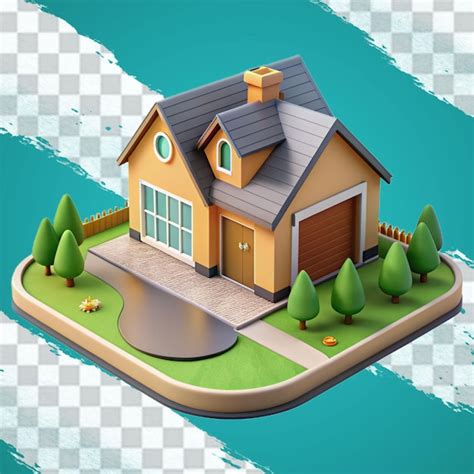 Premium Psd Threedimensional House Model