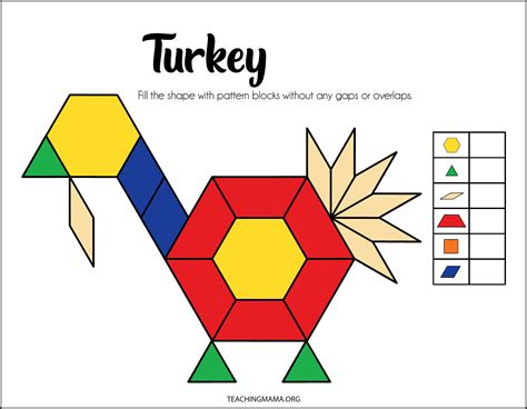 fall pattern block printables teaching mama