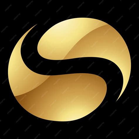 Premium Vector Golden Letter S Symbol On A Black Background Icon 5