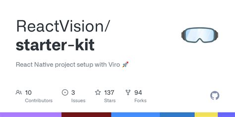 github reactvision starter kit react native project setup with viro 🚀