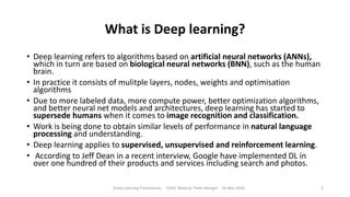 Deep Learning Frameworks Slides PDF