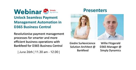 Webinar Unlock Seamless Payment Management Automation In D365 Business