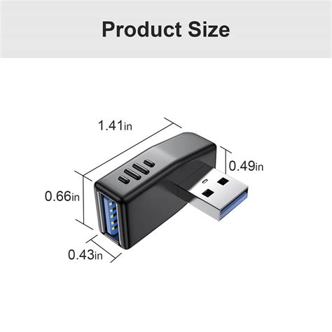 Buy Oxsubor Usb 30 Adapter 90 Degree Male To Female Coupler Connector