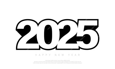 Premium Vector 2025 Happy New Year Text Design