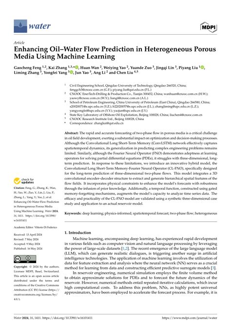 Pdf Enhancing Oilwater Flow Prediction In Heterogeneous Porous Media