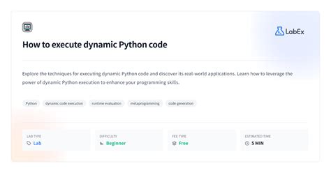 How To Execute Dynamic Python Code Labex