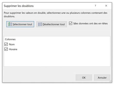 Trucs et astuces EXCEL Éliminer les doublons