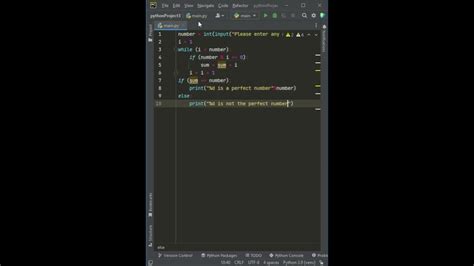 Python Program To Check Perfect Number Shorts Pythonprojects