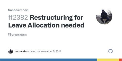 restructuring for leave allocation needed · issue 2382 · frappe