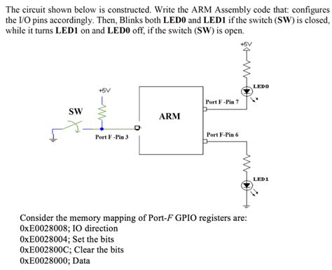 The Circuit Shown Below Is Constructed Write The ARM Chegg