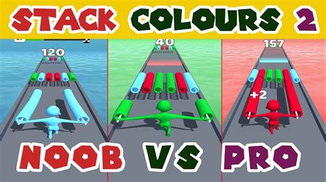 NOOB Vs PRO In Stack Colors 2 Game Vui YouTube