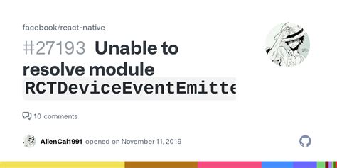 Unable To Resolve Module `rctdeviceeventemitter` · Issue 27193 · Facebookreact Native · Github