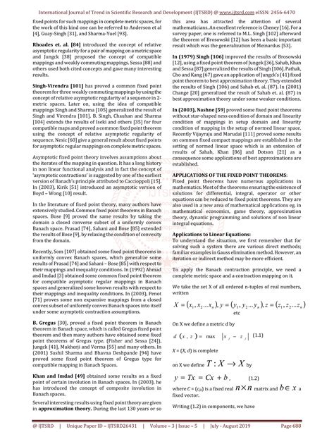 A Review Article On Fixed Point Theory And Its Application Pdf