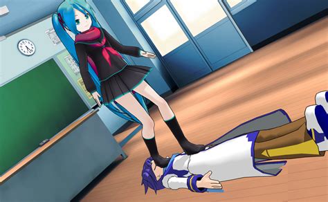 Schoolgirl Miku tramples her slave by TramplingFreak on DeviantArt