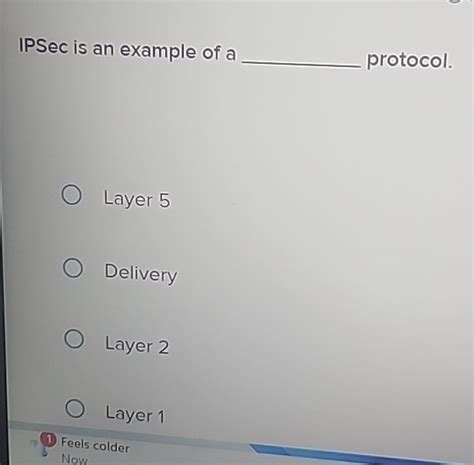 Solved Ipsec Is An Example Of A Protocollayer
