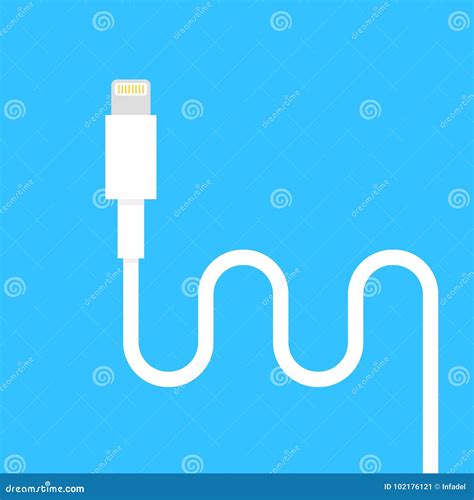 Simple Lightning Connector With Wire Stock Vector Illustration Of Simple Lightning Connector With Wire Stock Vector Illustration Of