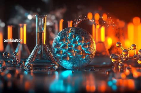 Science Lab Research And Development With Flask And Molecular Structure