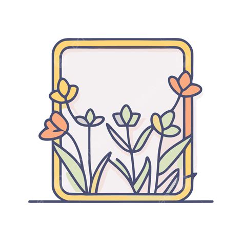 선의 꽃 벡터 아트가 있는 프레임 클립 아트 흰색 배경에 무료 꽃 테두리를 묘사한 직계 아이콘 Png 일러스트 및 벡터 에 대한 무료 다운로드 Pngtree