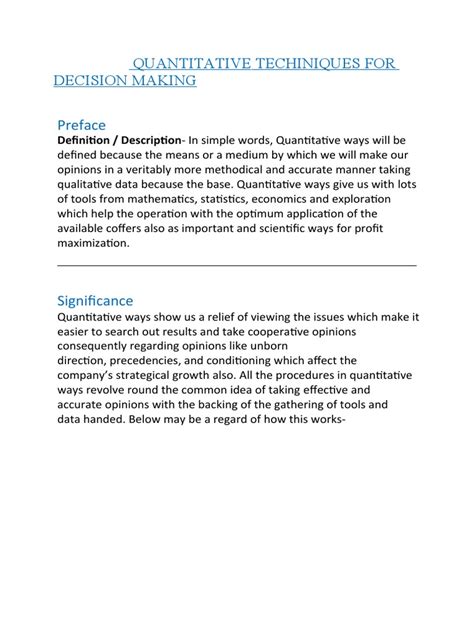 Qtdm 2 Pdf Mathematical Optimization Quantitative Research