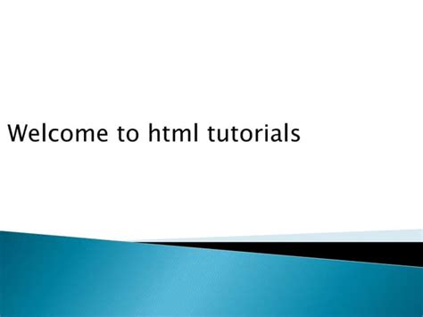 Html Tutorial Pptx Web Design And Html Internet