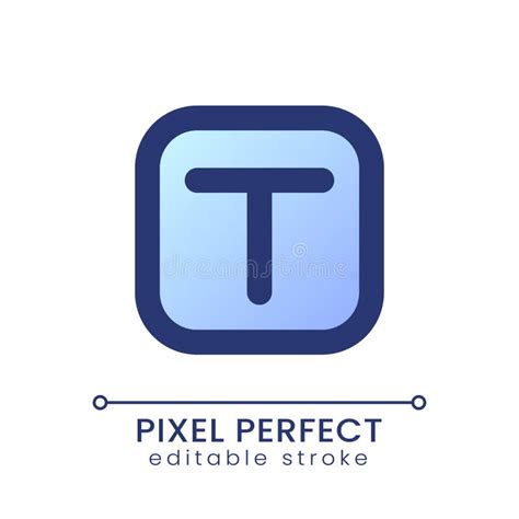 Text Overlay Pixel Perfect Gradient Fill Ui Icon Stock Vector