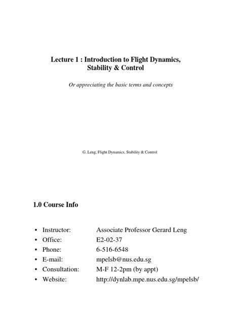 introduction to flight dynamics pdf flight dynamics fixed wing