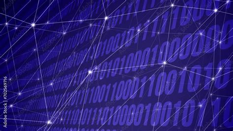 cyber crime lines of binary code and connected lines in digital world