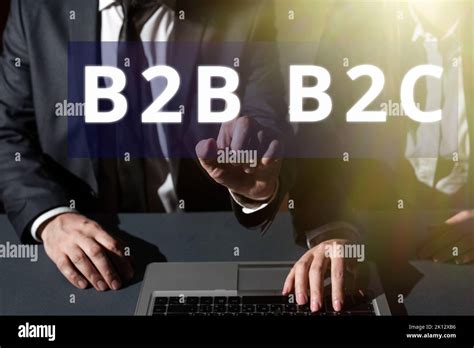 sign displaying b2b b2c internet concept two types for sending emails