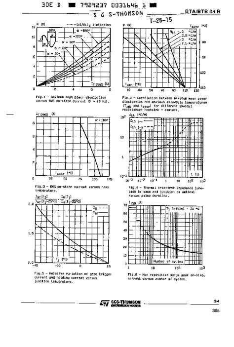 BTA08-600B datasheet(3/4 Pages) STMICROELECTRONICS | TRIACS