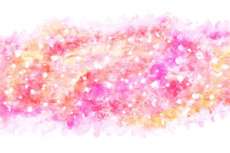 새해 핑크 옐로우 웨이브 스플래시 또는 천연 수채화 손 페인트 배경 벡터 일러스트 추상 미술 꽃 식물에 대한 스톡 벡터 아트 및