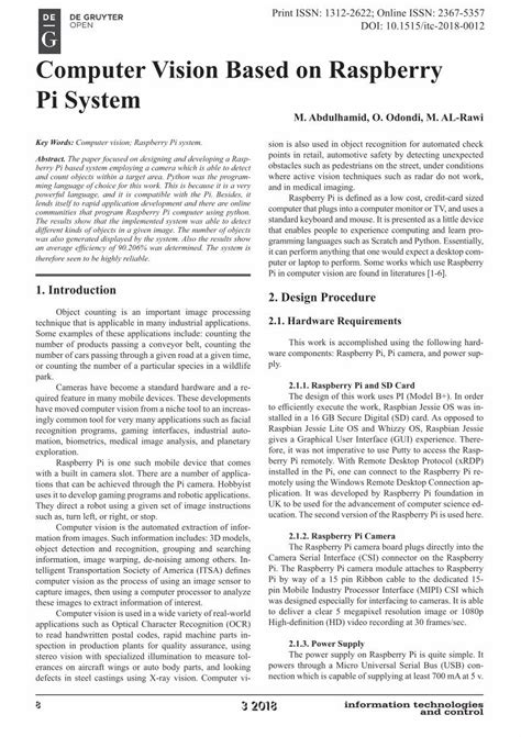 pdf computer vision based on raspberry pi system dokumen tips