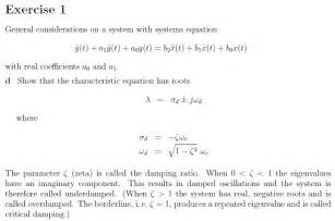 Solved The Characteristic Equation For A 2nd Order System Is