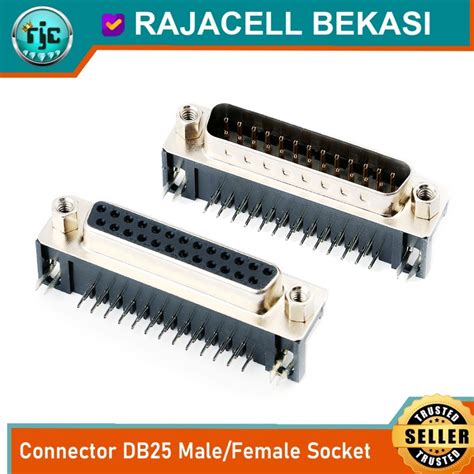 Jual Konektor Soket DB25 Connector Socket DB 25 Port DIP Pin Male Female Shopee Indonesia