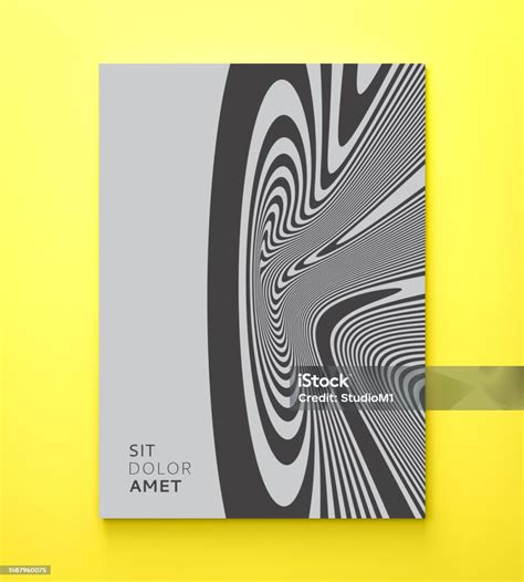 녹고 왜곡된 선이 있는 사이키델릭 패턴 줄무늬에 의한 기하학적 배경 브로셔 연례 보고서 잡지 포스터 프리젠 테이션 전단지 또는 배너에 대 한 3d 벡터 그림 3차원 형태에